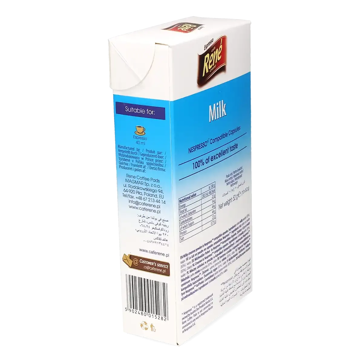 Café René | Milk - 10 pods for Nespresso®